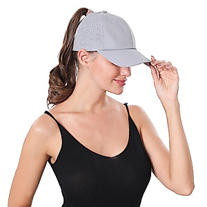 Criss Cross Ponytail Hat Women Mesh Baseball Caps Messy Bun Ponycaps Spring Summer Running Outdoor Sports Dad Hat