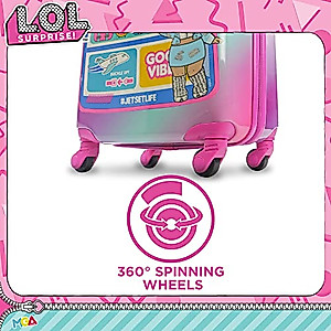 FUL L.O.L Surprise! 21 Inch Kids Rolling Luggage, Hardshell Carry On Suitcase with Wheels, Multi