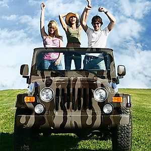 Camo Vinyl Wrap for Car, Vinyl Wrap for Cars Exterior Accessories -DIY Camouflage Wrap Vinyl Roll for Car Wraps Truck,Vehicle,Motorcycle,Computer,Desk (5ft×1ft)(Desert Camo)