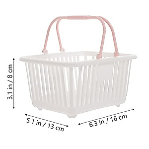 9pcs for Baskets Tote Desk White Kids Bins Pretend Eggs Storage Snacks Plastic, Beach Basket, Picnic Basket Fruits Bedroom Compact Handles Party Desktop Small Grocery Shower