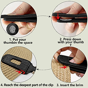 Hat Clip for Travel Backpack Luggage Fashion Crocodile Pattern PU Leather Elastic Non-Magnetic Hat Holder Handbag Accessory Black