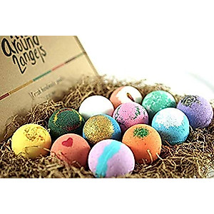 LifeAround2Angels Bath Bombs Gift Set 12 USA made Fizzies, Shea & Coco Butter Dry Skin Moisturize, Perfect for Bubble & Spa Bath. Handmade Birthday Mothers day Gifts idea For Her/Him, wife, girlfriend