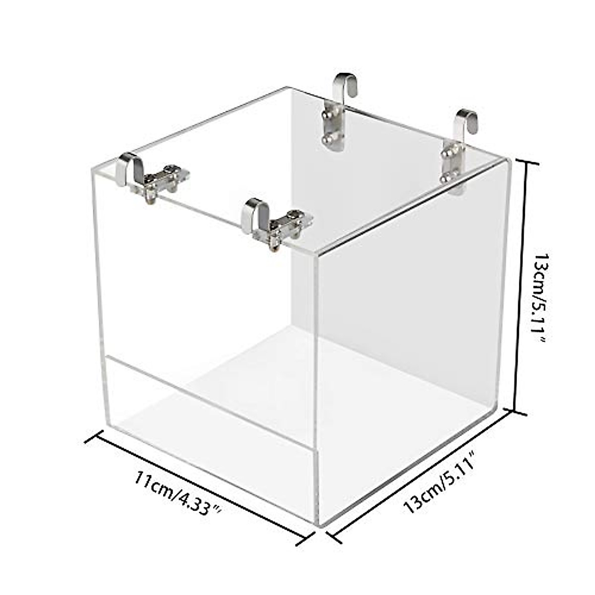 NEWCOMDIGI 1 Piece Bird Bathtub, Bird Bath for Cage, Canary Bath Inside Cage, Bird Bath Box with Hook, Cage Accessory for Parakeet, Parrots, Crested Myna, Sun Conure, Cockatiel