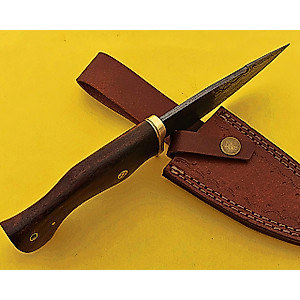 Smart & Sharp Custom Handmade Damascus Steel Hunting Knife / Bowie Knife SS-17373(Rose Wood) (Rose wood)