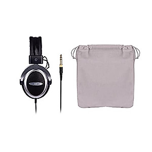 Monoprice Semi-Open Over Ear Wired Headphones, Low Deep Bass, Comfortable Headphones for Kids Teens Adults, for Smartphone, Computer, Laptop,Black