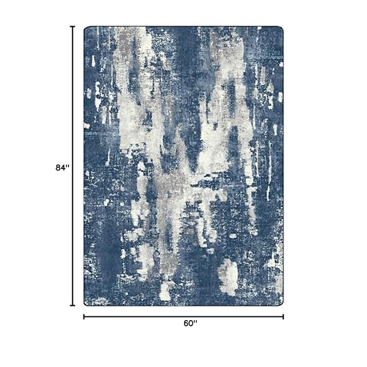 BEIMO Area Rugs 5x7 for Living Room Bedroom Machine Washable Modern Abstract Soft Large Blue Rugs with Non Slip Backing, Floor Carpet for Dining Room