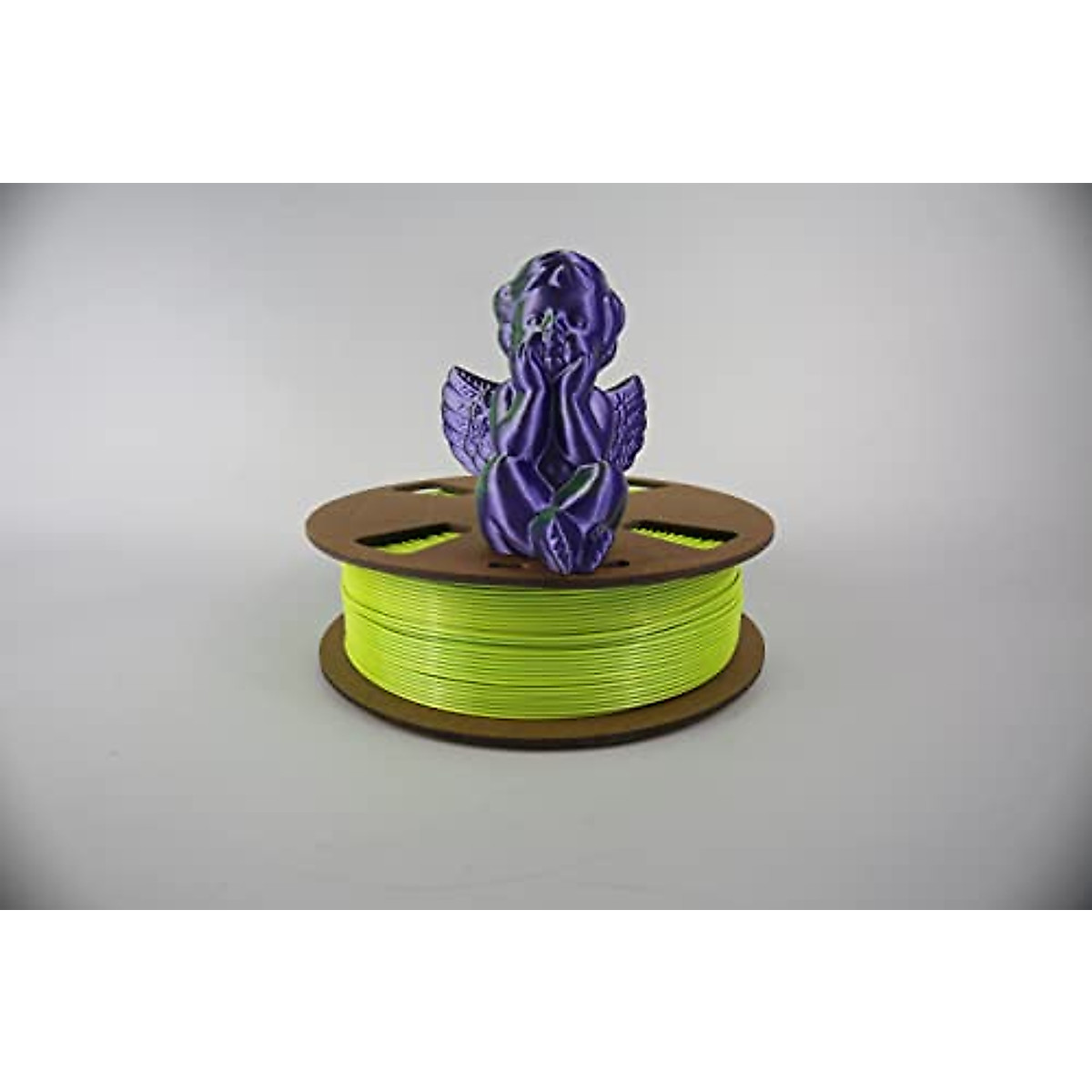 ZLR 3D Printer Filament, PLA Silk Dual Color 1.75mm, 3D Printing Materials 1kg Dimensional Accuracy +/- 0.02mm for 3D Pen and Ender 3, Color Violet and Yellow