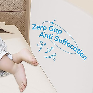 omzer Travel Bed Rails for Toddlers - Foldable Portable Safety Rail with No Drill, Short Bed Rail Guard for Baby Child/Elderly, Height Adjustable for Crib Twin Queen Full King Size Bunk Bed -32 Inch