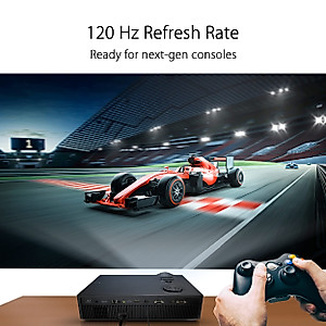 ASUS H1 1080P LED Projector - Full HD, 3000 Lumens, 120 Hz, 125% Rec. 709, 125% sRGB, Crestron Connected Certified, 10W Built-in Speaker, HDMI, Compatible with PS5 & Xbox Series X/S