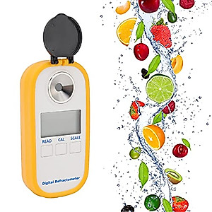 Digital Brix Refractometer, Portable Handheld Brix Maple Syrup Jam Sauces Refractometer, Brix Meter Pocket Refractometer for Measuring Sugar Content in Watermelons, Grapes and Other Fruits
