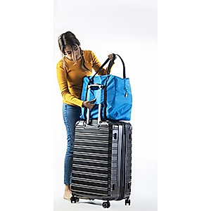 Reperkid Booster Seat Travel Bag for Airplane - Baby Backless Car Seat Travel Bag - Fits Gb Pockit Stroller, Durable - Waterproof, Portable, Zippered - Airport Gate Check Bag for Booster Seats – Blue