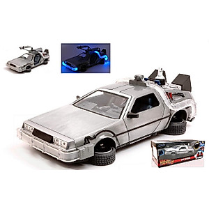 Jada Toys Scale Model Compatible with DE LOREAN Back to The Future II Flying Version & Lights 1:24 JADA31468