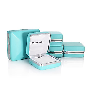 NATALIA DRAKE 1/10 Carat Total Weight Square Halo Small Diamond Stud Earrings for Women in Rhodium Plated 925 Sterling Silver Color IJ/Clarity I2-I3