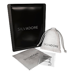 Silvadore Silver Mens Necklace Chain for Men Stainless Steel CUBAN Link Jewelry - Cadenas Para Hombres - 20 inch 9mm Thick Miami Curb - Non-Tarnish Rapper Cool Sterling Christmas Gift