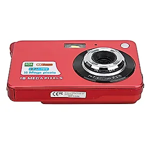 Digital Camera, 18 MP HD Kids Digital Camera, 8X Digital Zoom Rechargeable Compact Camera, Built-in Microphone,(red)