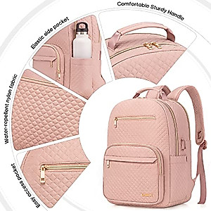 Laptop Backpack for Women, 15.6 Inch Travel Backpack for Women as Person Item Flight Approved, Waterproof Nurse Backpack, Computer Backpack Travel Bags Casual Daypacks for College, Business,Work