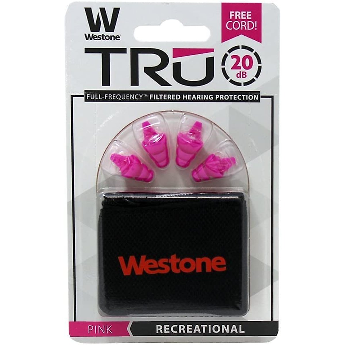 Westone TRU Universal WR20 Reusable Hearing Protection Filter Ear Tips - 20 dB Advanced Filter Technology (Blue)