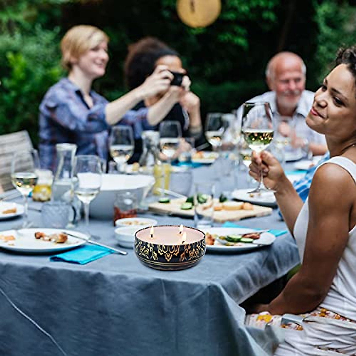 Amastika Citronella Candles Outdoor Large 3 Wicks Natural Soy Wax Candle for Home Patio in Summer, 3 Packs, 1 X 13.5oz