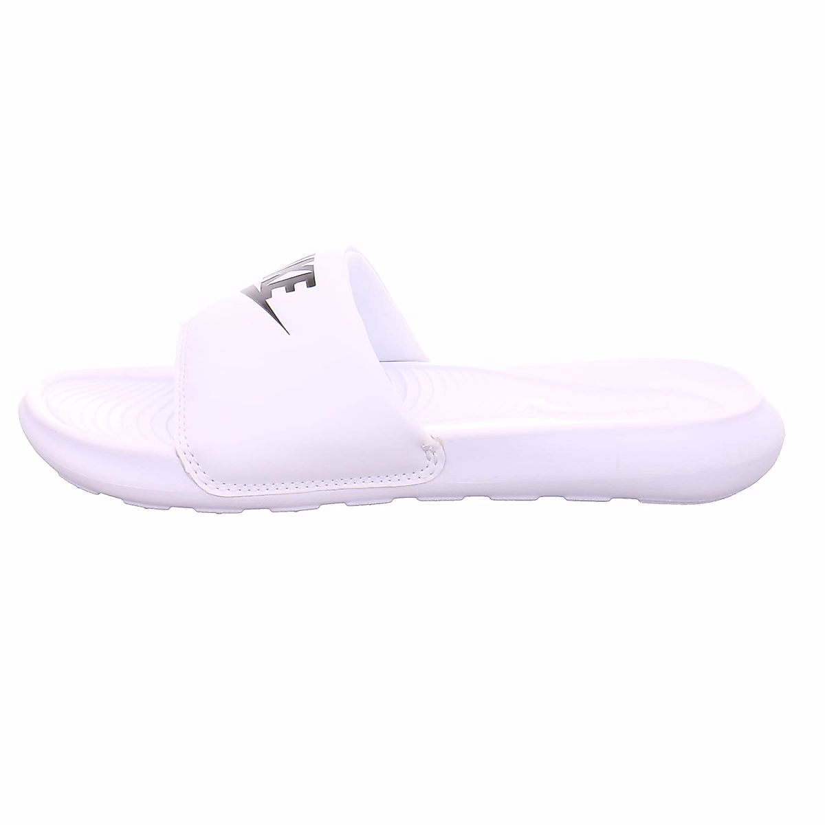 Nike Women's Victori One Slides Sport Sandal, White/Black-White, 8