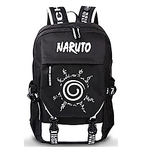 HUIHSVHA Anime Backpack, Large Capacity School Laptop Bag with USB Charging Port, Casual Travel Daypack For Adult Youth