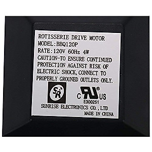 Homend Universal Grill Electric Replacement Rotisserie Motor 120 volt 4 Watt On/Off Switch, Black (Black)
