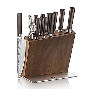Cangshan HAKU Series 501196 X-7 Damascus Steel Forged 12-piece HUA Knife Block Set