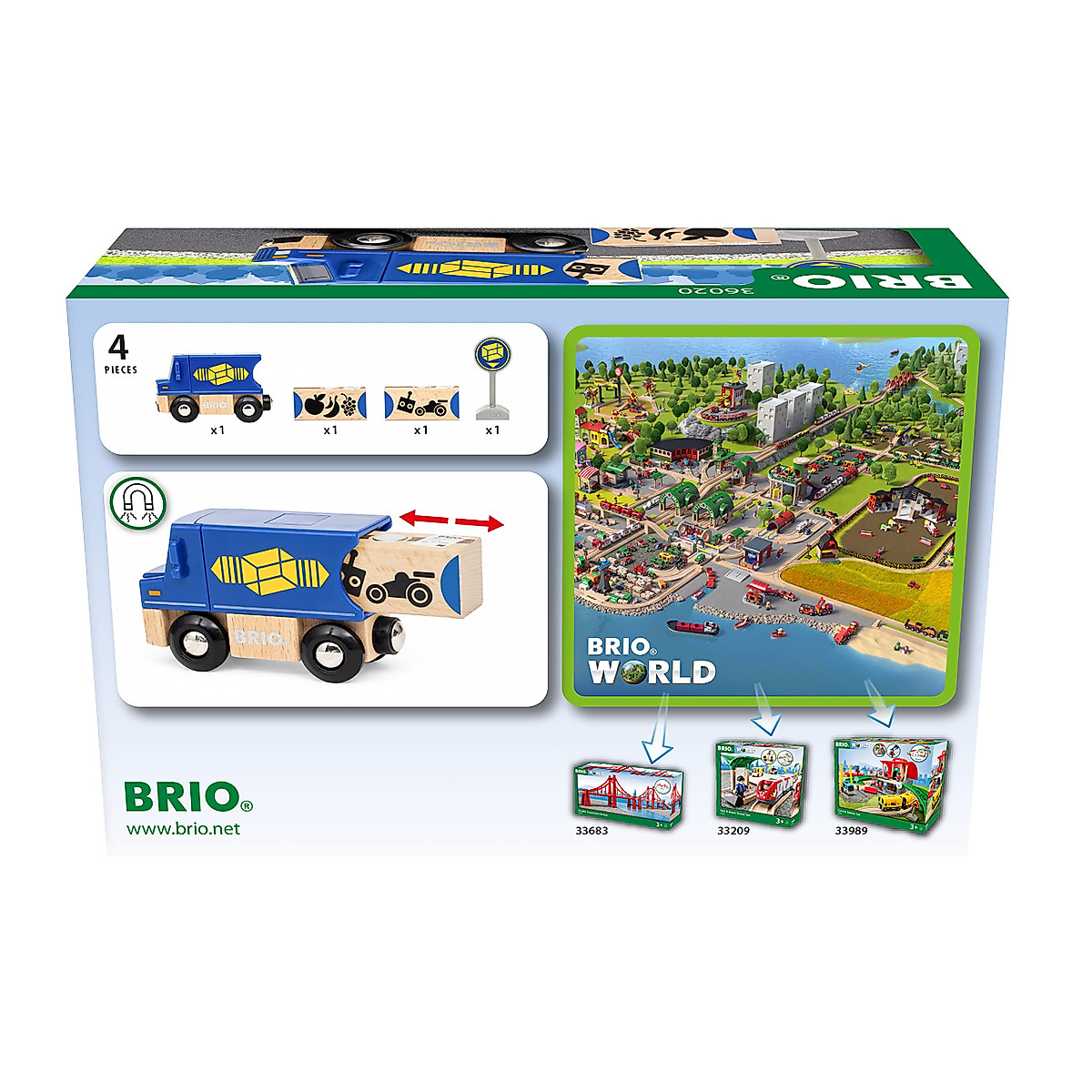 BRIO World – 36020 Delivery Truck | Train Set Accessory Toy for Kids Age 3 Years and Up