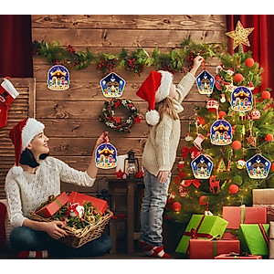 FLYAB Make a Nativity Scene Stickers Ornament Craft Kit Christian DIY Nativity Stickers for Kids Religious Party Games Activities for Christmas Vacation Bible School Classroom Party Supplies