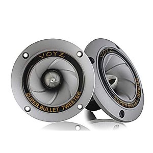 VOYZ 400 Watts Max Power Speaker Tweeter - 3.5” Piezo Super Horn Tweeters with Aluminum Diaphragm and High Temperature Voice Coil - 4-8 ohms for Speaker Box or Sound Project 1 Pair (2pcs) (PET-1918)
