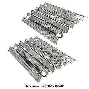 Hisencn Repair Kit for Costco Kirkland 720-0432, Nexgrill 720-0193, 720-0432 Gas Grill Models, Grill Burner Tube Pipe, Heat Plate Tent Shield Burner Cover, Igniter Electrode Replacement Parts