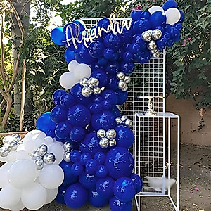 JOYYPOP Navy 100pcs Balloons, Latex Party Balloons for Graduation, Birthday, Anniversary, Nautical Party Decorations, 12 Inch Blue Balloons, Includes Ribbons
