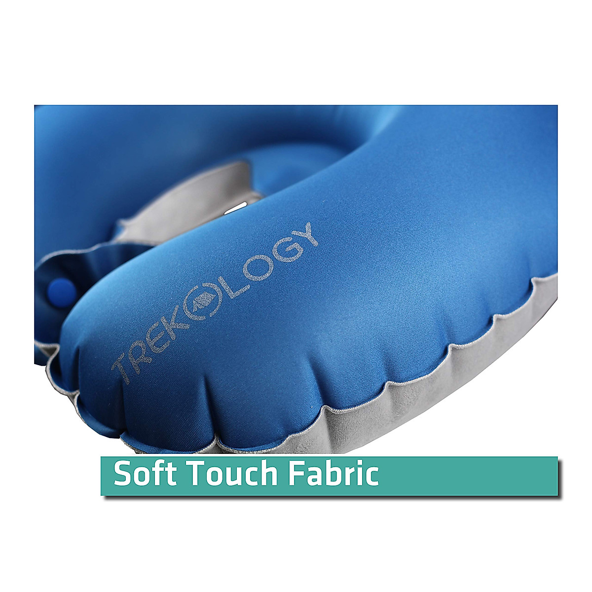 TREKOLOGY Inflatable Neck Pillow for Travel - Ultimate Comfort and Support for Airplanes, Cars, and More - Ergonomic Design for Restful Sleep and Neck Relief - Essential Travel Accessory