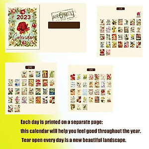 2023-Mini-Tear-Off-Calendar-2023-Calendar-Tear-Off-Tabs,365 Days DIY Journal Mini Tear Off Calendar (The World of Flowers)