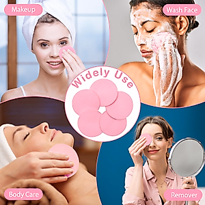 120 Pcs Facial Sponge Compressed, Luxiv Face Cleansing Sponge Estheticians Compressed Makeup Facial Sponge Round Wash Face Sponges for Women Compress Exfoliating Removal Sponge