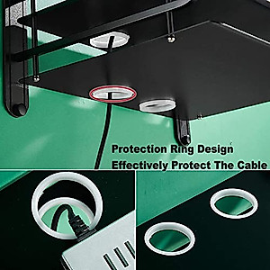 Haofy Wall Mount DVD Shelf, Double Layer Floating Wall Shelf TV Box Shelf Wall Mounted Router DVD Cable Box Shelf for Wall Decoration