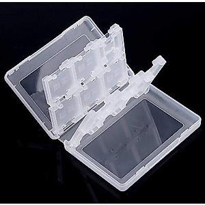 AMZXR 26-in-1 Game Holder Card Case with Fits up to 22 Games 2 SD Cards 2 Micro SD/TF Cards and 2 Stylus Pens for NEW 3DS / NEW 3DS XL / NEW 3DS LL / 3DS XL -white