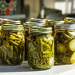 Accguan 12oz / 350ml Mason Jars with Airtight Lids, Glass Jar With Regular Lids, Clear Glass Jar Ideal for Jam,Honey,Wedding Favors,Shower Favors, Set of 20