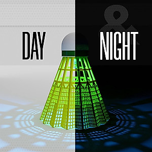 EAGLES LED Badminton Shuttlecocks - 5 Pack Lighting Birdies, Nylon Glow in The Dark Birdie Balls for Baseball Practice- Plastic Light Up Birdies for Outdoor Indoor Sports Activities