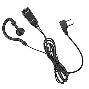 COISOUND Two Way Radio Earpiece |Walkie Talkie Headset Compatible Midland AVPH4,Ear-Clip Two Way Headset for Midland Walkie Talkie Earpiece(Black Pair)