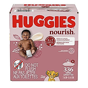 HUGGIES NOURISH BABYWIPE RGD FLPTP 336
