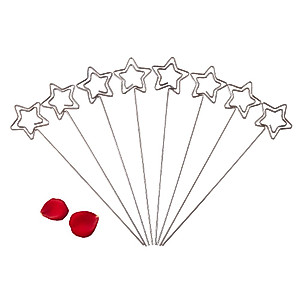 50pcs Ring Loop Craft Wire Clips, Photo Card Holder Picture Holders Memo Holder for Cake Topper Accessories Decoration(Star)