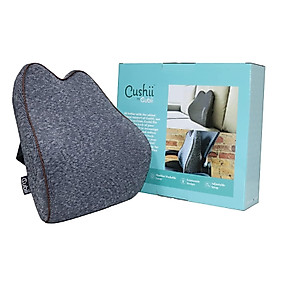 Cubii Cushii Back Support Cushion for Back and Lower Back Pain Relief - Universal Fit for Desk, Office, Kitchen Chairs, Couch Cushions with Advanced Back Lumbar Support
