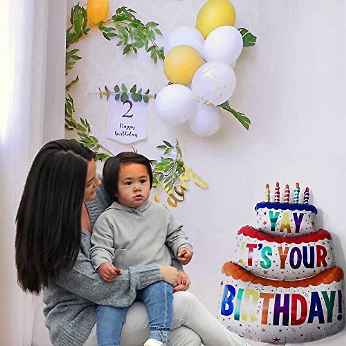 Happy Birthday Balloon Big 39" Foil Inflated Mylar Balloons Large Self-inflating Happy Bday Delivery Ballon Party Decoration Inflatable Ballons Supplies YAY