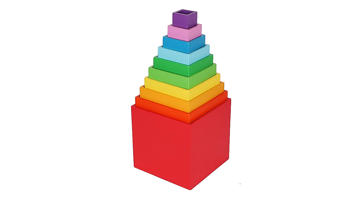 TOWO Wooden Stacking Boxes - Educational Fun for Toddlers
