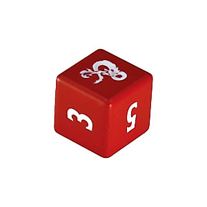 Heavy Metal Red and White D6 Dice Set for Dungeons & Dragons - Great for RPG, DND, MTG as Gamer Dice or Board Gaming Dice