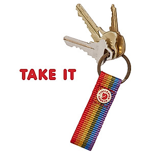Fjallraven, Kanken Key Ring for Everyday Carry, Rainbow Pattern