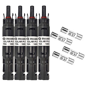 Solar Odyssey 4 Pack 15A Solar PV in-Line Fuse Holder Waterproof w/Fuse 15 Amp Pack of 4