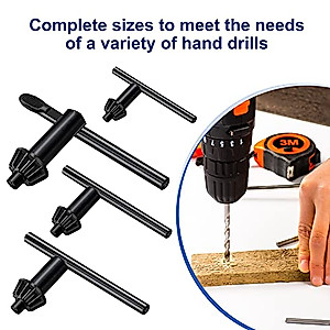 Chrome Vanadium Steel Drill Chuck Wrench 4 Pieces Drill Press Replacement Drill Chuck Keys Kit