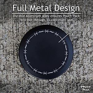 Pouch Pack - Metal Container for Zyn | Zyn Metal Can | Zyn Holder | Zyn Can | Aluminum Zyn Container | Snus Can | Zyn Tin | Zyn Case | Gift for Him | Caffeine Pouches | Black - (Single Compartment)