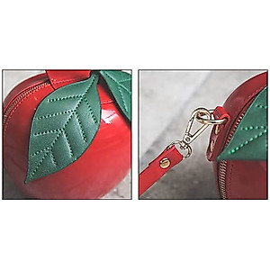Apple Shape PU Women Crossbody Messenger Shoulder Bags Cute cartoon Satchel girls Kids Lolita Casual Leather Handbag Purse